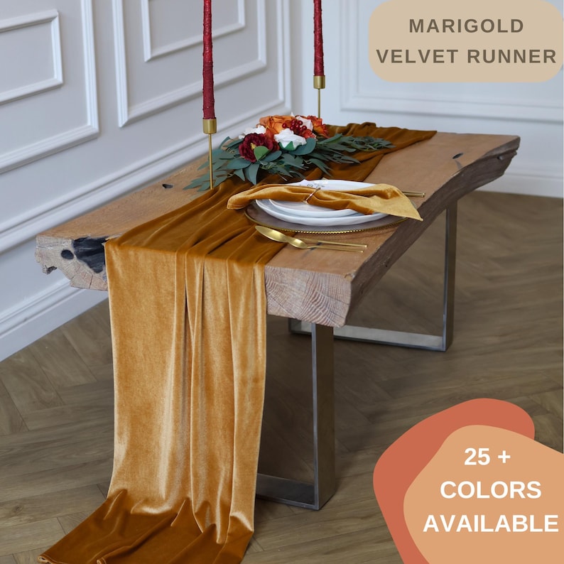 Gold Table Runner, Velvet Table Runner, Bulk Wedding Table Runners ...