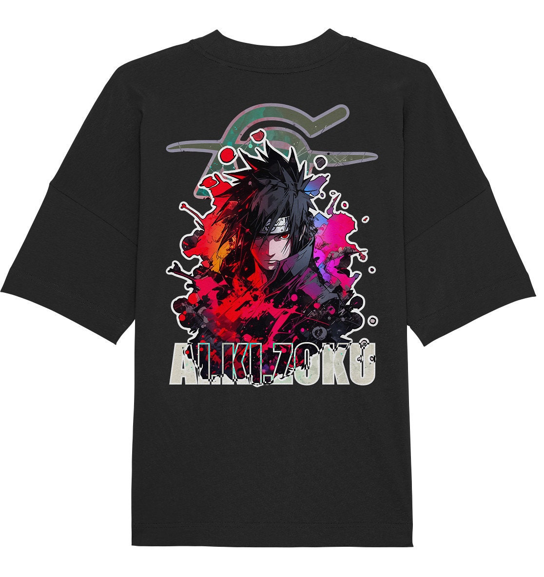 Sasuke Uchiha naruto Anime Oversized Unisex T-shirt Psychedelic ...