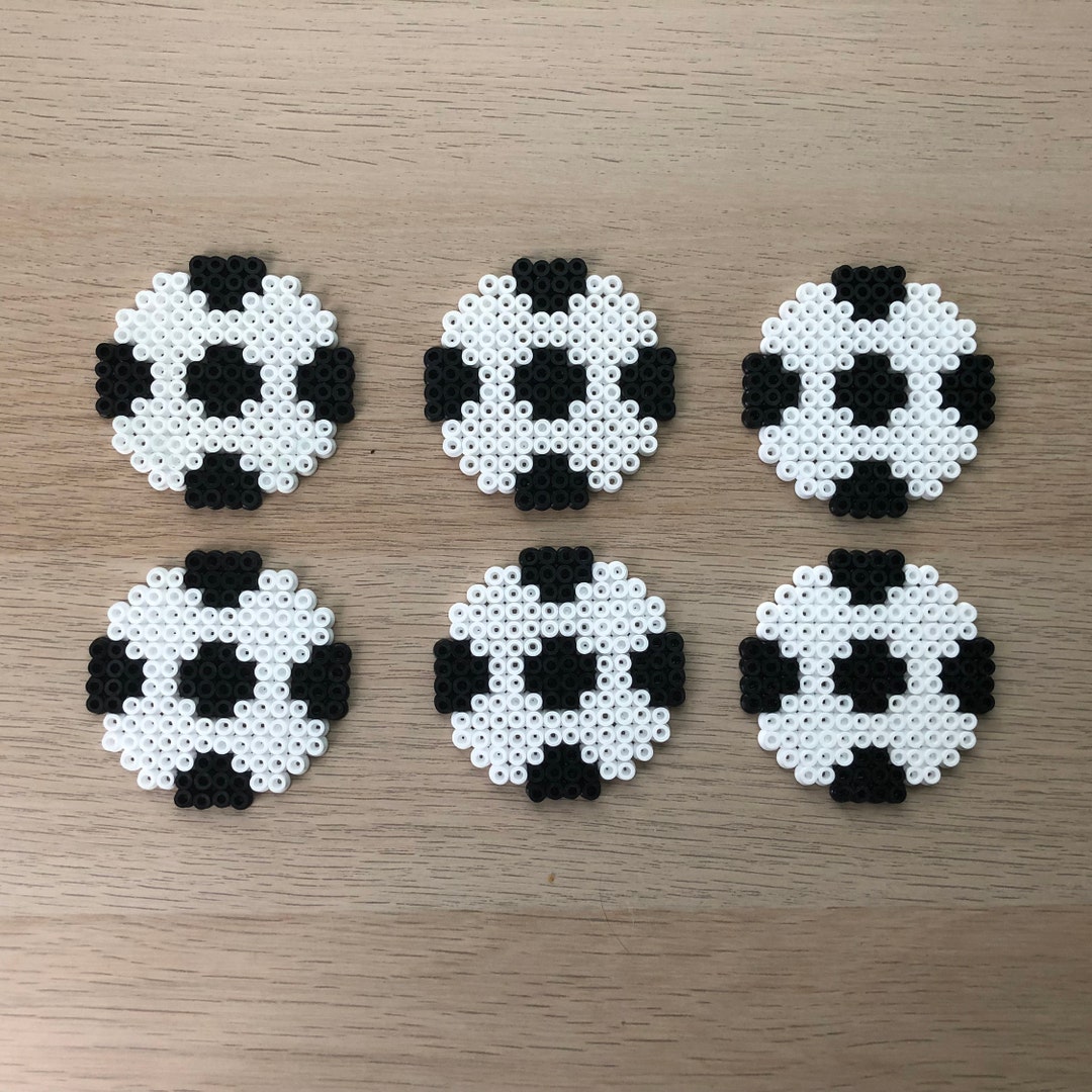 6 Soccer Balls Made of Fuse Beads - Etsy