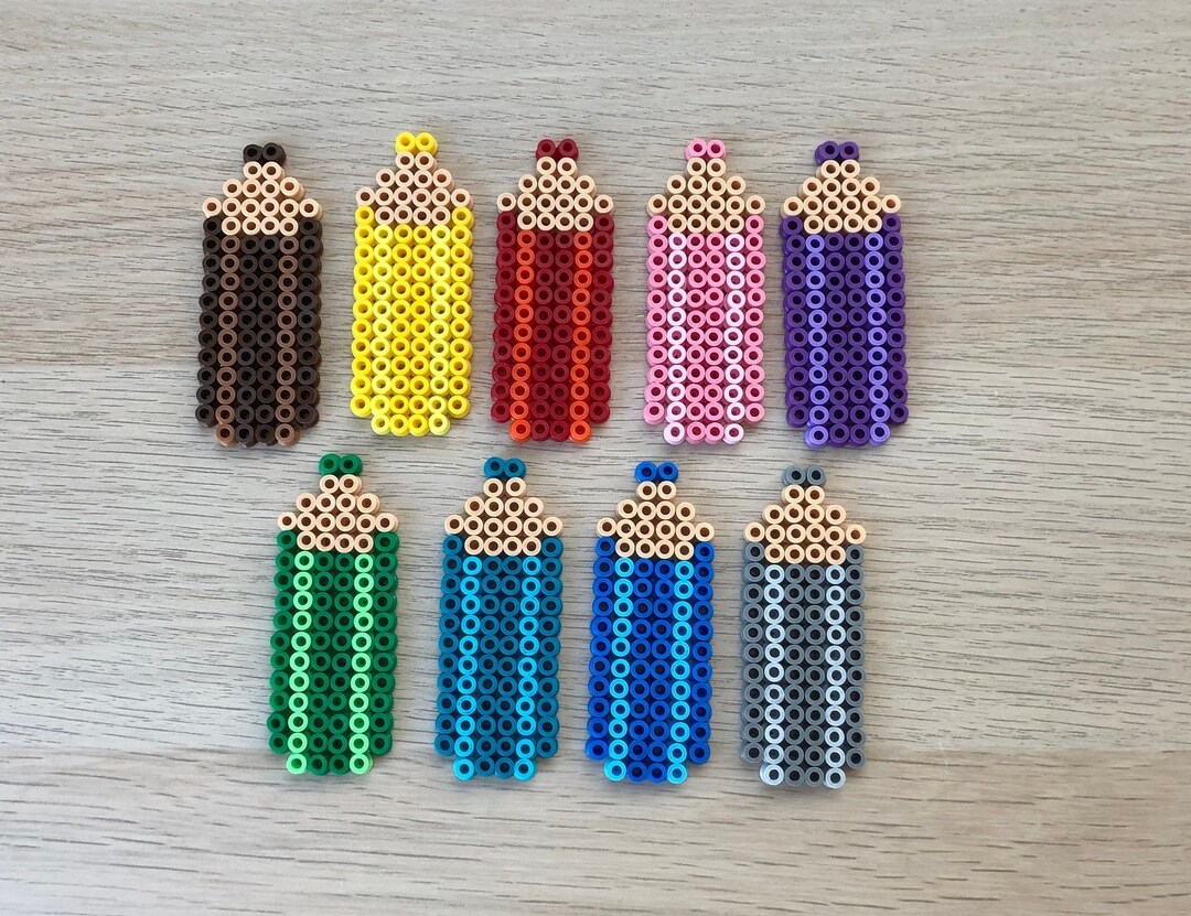 9 Colored Pencils Made of Fuse Beads - Etsy