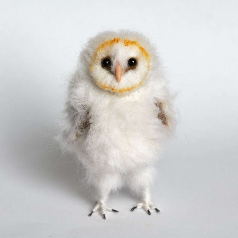 Baby Barn Owl, Needle Felted Baby Barn Owl, Needle Felted Barn Owl ...