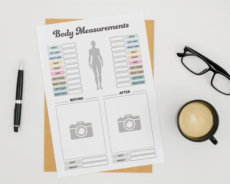 Editable Body Measurement Tracker Printable Weight Loss - Etsy