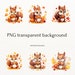 Cute Squirrels Clipart Set, 26 Autumn Animal Art, PNG, 10 Baby Animal ...