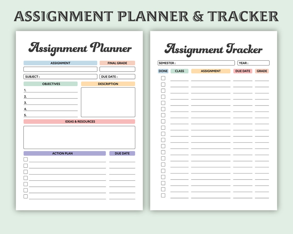 Editable Study Template Printable Study Planner Lesson Plan - Etsy UK