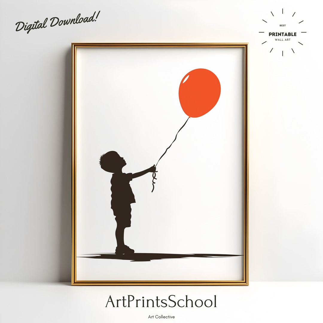 Banksy Child With Balloon Art Print: Pop Art Canvas (PNG & PDF) - Etsy