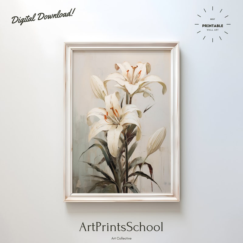 Paintings of Lilies - Etsy