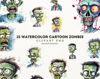 63 Halloween Zombie Clipart Children Party Cartoon Zombies & Ghoul ...