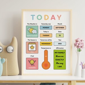 Daily Morning Board, Circle Time Calendar, Kids Morning Routine ...