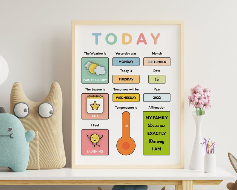Daily Morning Board Circle Time Calendar Kids Morning - Etsy