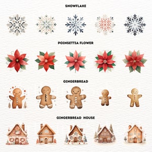 Christmas Clipart | Watercolor Christmas Bundle | Cute Christmas PNG ...