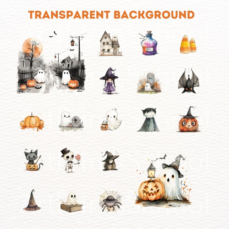 Cute Halloween Graphics, Pumpkin Clipart, Halloween Clip Art, Witch ...