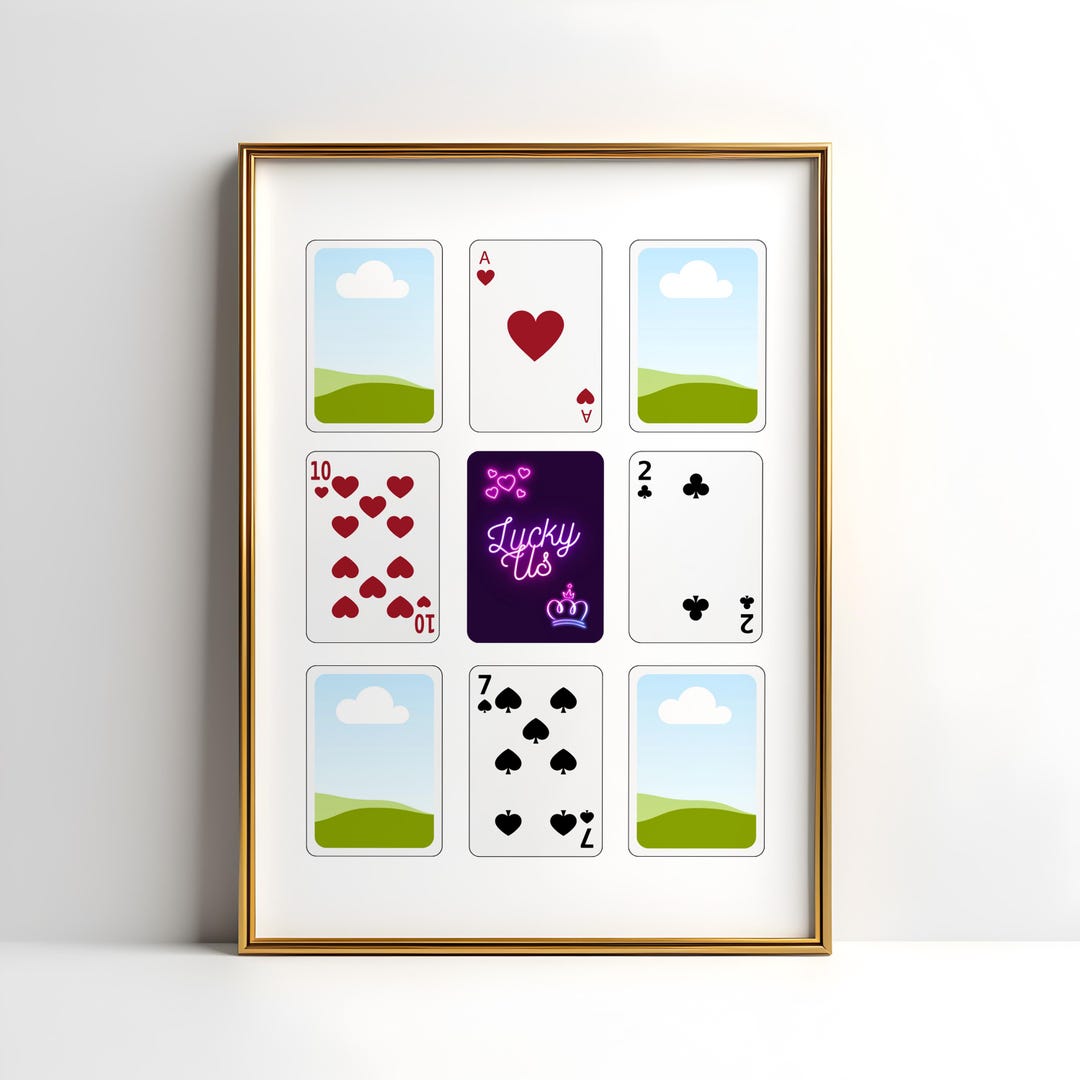 Printable Personalized Playing Card Photo Collage Wall Art Anniversary ...