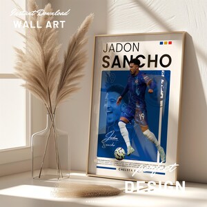 Jadon Sancho Chelsea FC Poster: Football Wall Art (digital Download) - Etsy