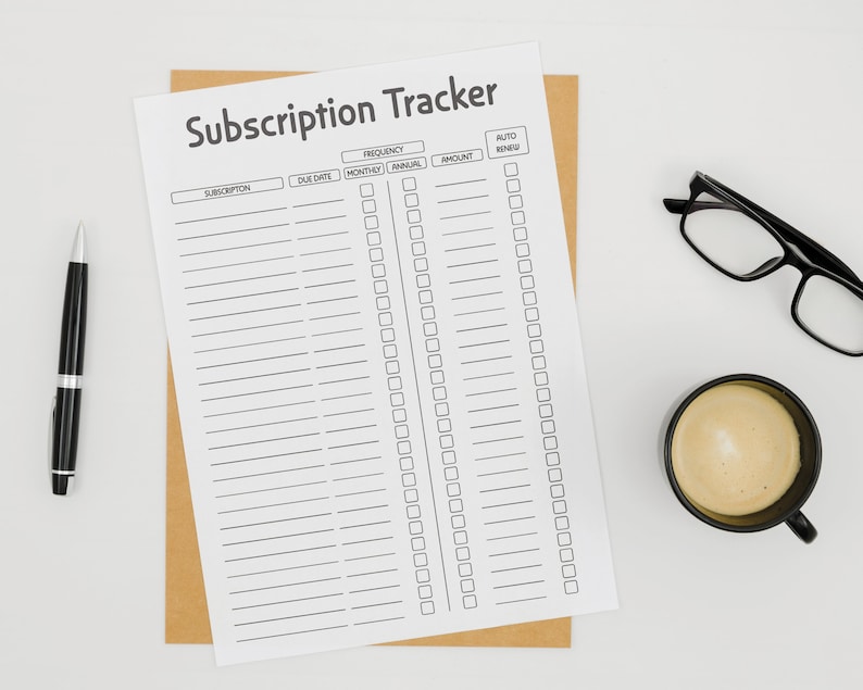 Editable Subscription Tracker Printable Membership Checklist - Etsy