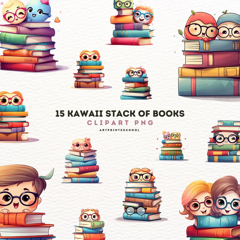 Stacked Books - Etsy