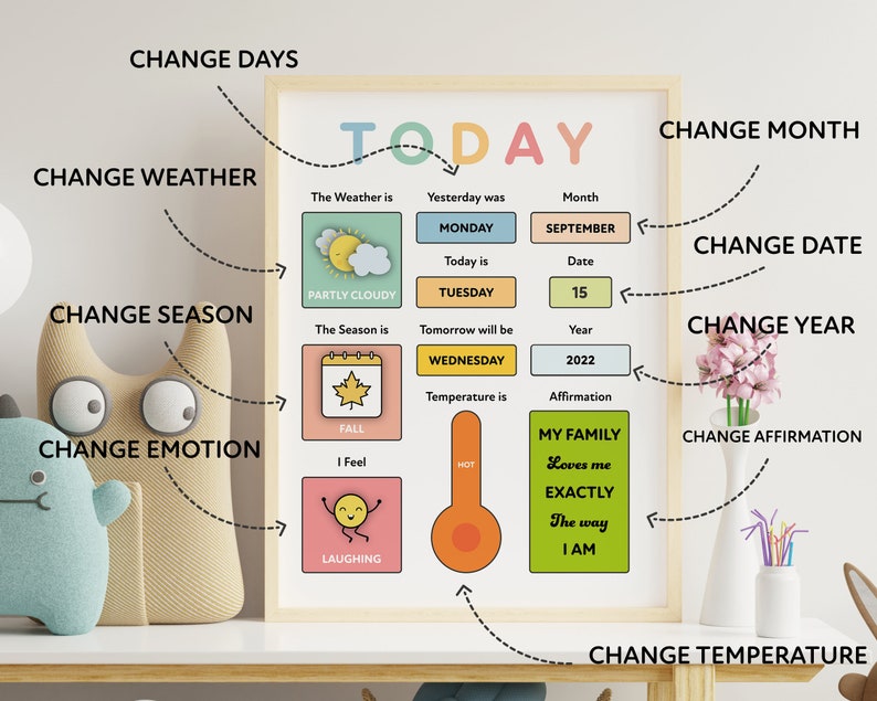 Daily Morning Board Circle Time Calendar Kids Morning - Etsy