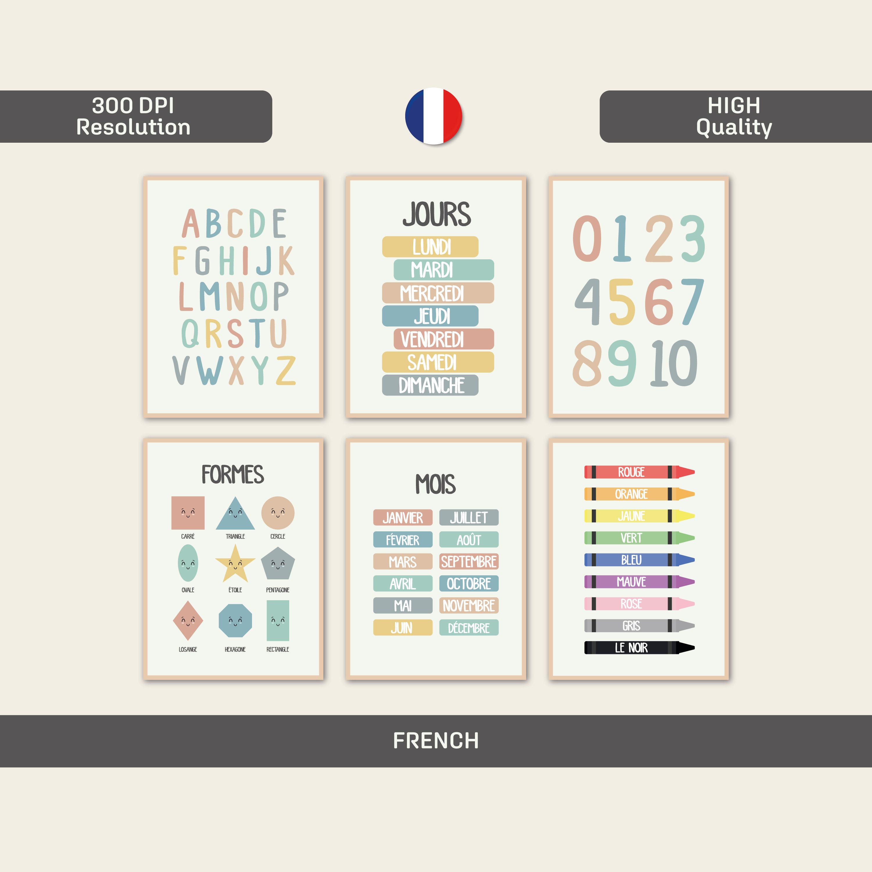 Educational Posters Nursery Wall Art Alphabet Posters | Etsy