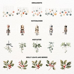 Christmas Clipart | Watercolor Christmas Bundle | Cute Christmas PNG ...