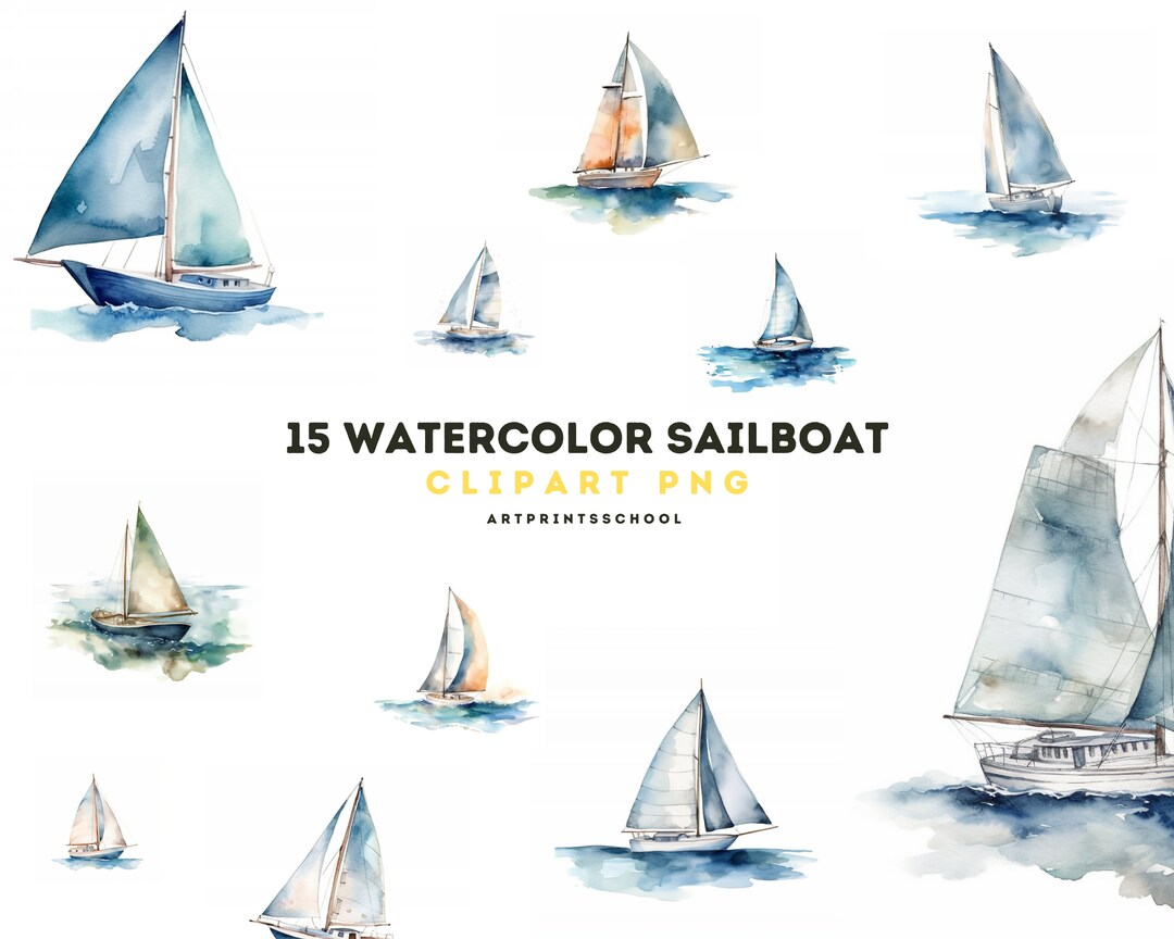 Sailboat Clipart 15 Transparent PNG Files | Sea Art, Ship, Sailor ...