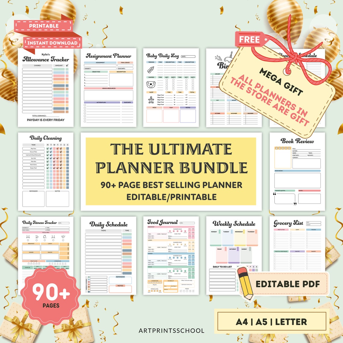 Editable Work Anniversary Tracker: Printable Employee Calendar (digital ...