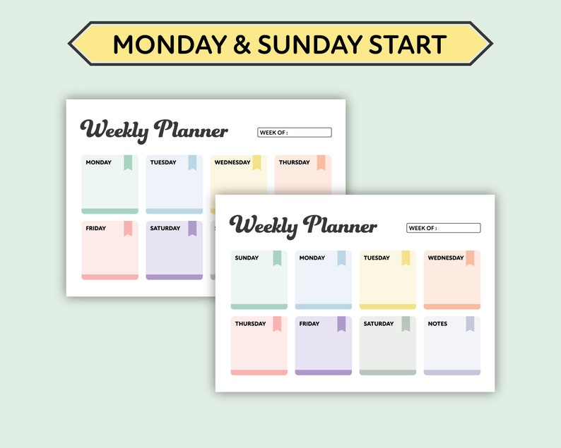 Editable Weekly Planner Printable Weekly to Do List Week at - Etsy