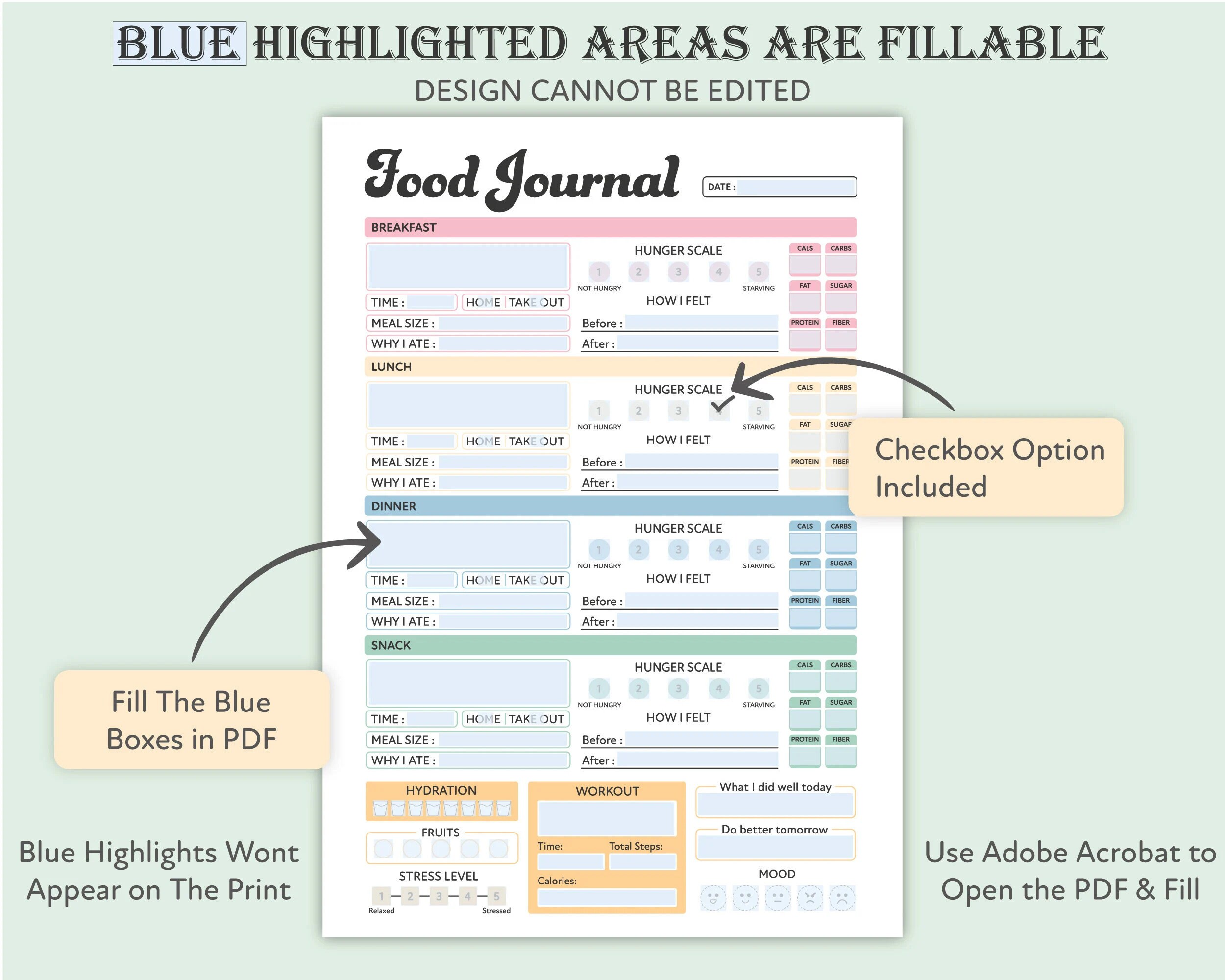 Editable Meal Planner Bundle Grocery List Printable Daily - Etsy