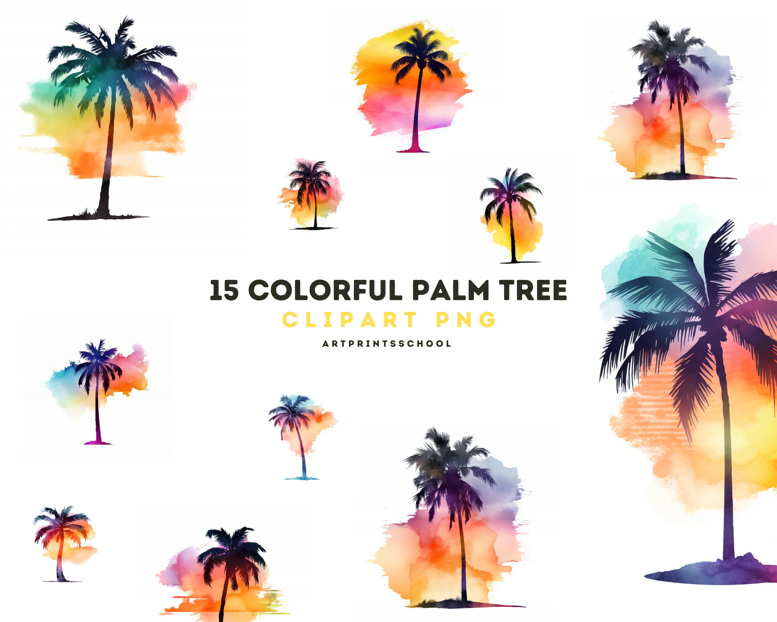 Orange Palm Tree Clip Art