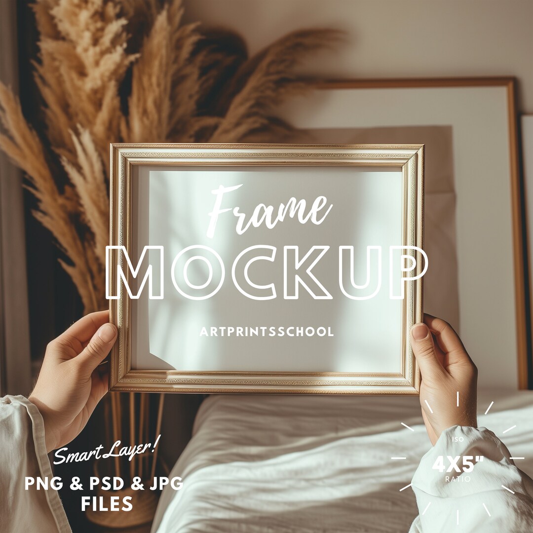 Person Frame Mockup 8x10, Psd Frame Mockup, Photoshop Mockup, Wood ...
