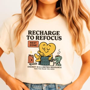 Recharge to Refocus PNG, Rest Zone Mental Health Shirt Design, Take a ...