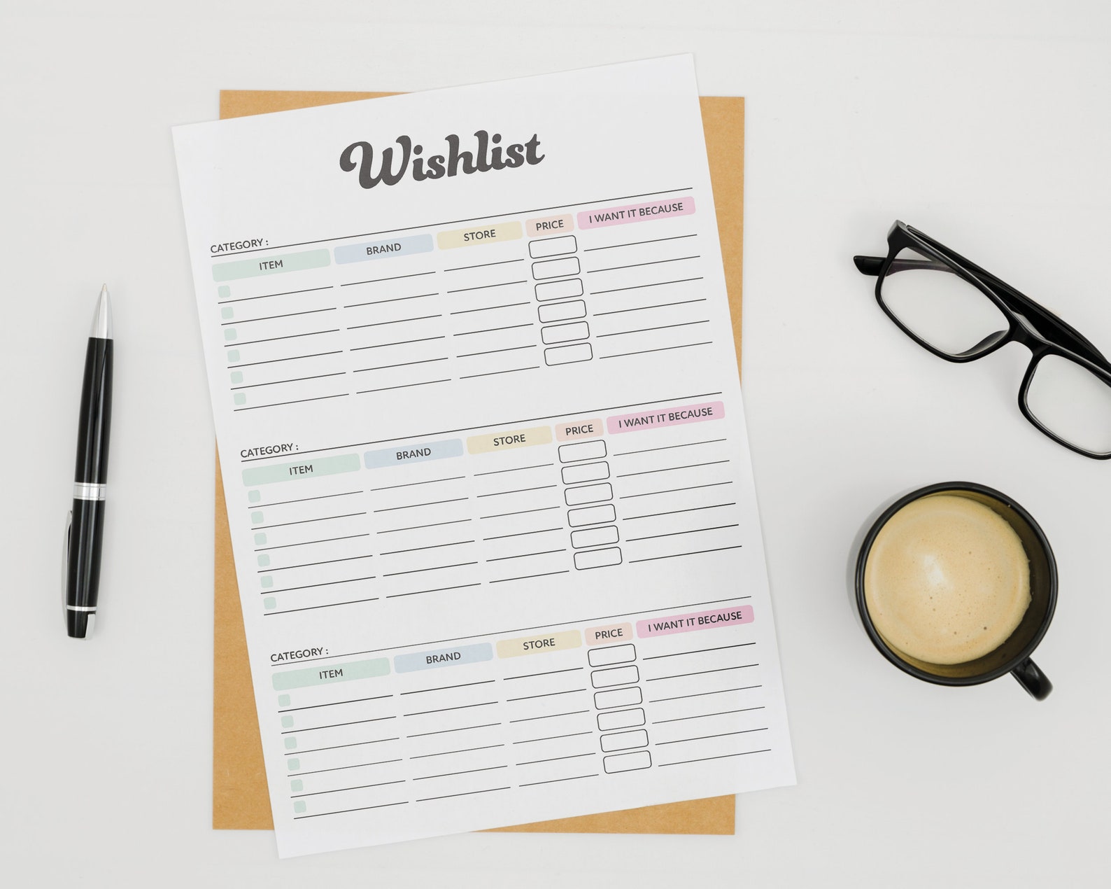 Editable Wishlist Tracker Printable Things to Buy Christmas - Etsy