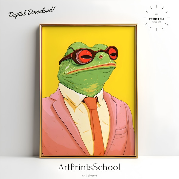 Frog Poster - Etsy Canada