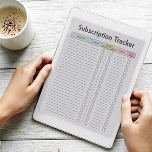 Editable Subscription and Membership Tracker for Organizing and ...