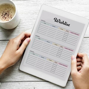 Editable Wishlist Tracker, Printable, Things to Buy, Christmas Wish ...