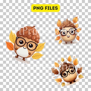 Cute Acorn Clipart, 17 Fall Acorn Clipart, Watercolor Acorn, Acorn PNG ...