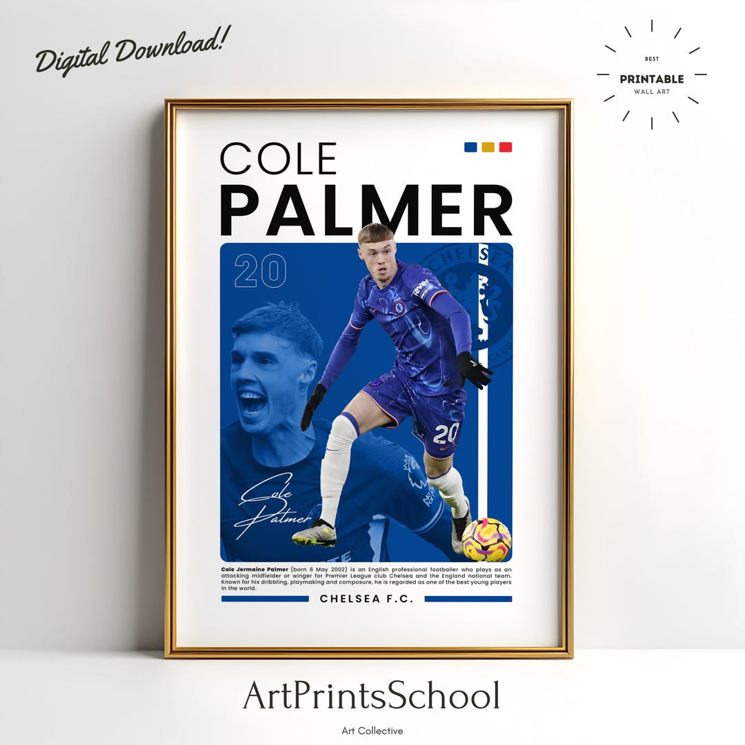 Cole Palmer Poster, Football Poster, Cole Palmer Print, Cole Palmer ...
