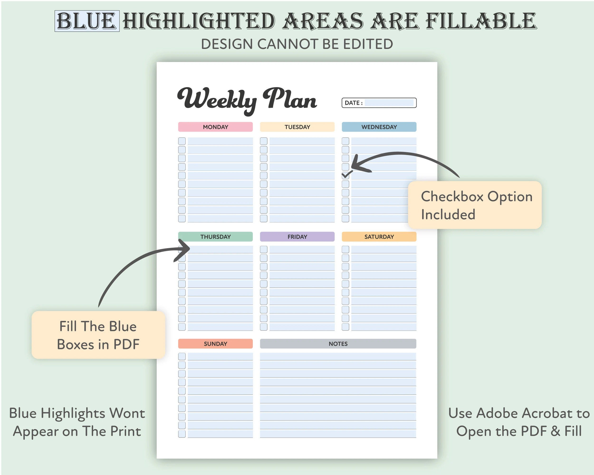 Editable Study Template Printable Study Planner Lesson Plan - Etsy UK