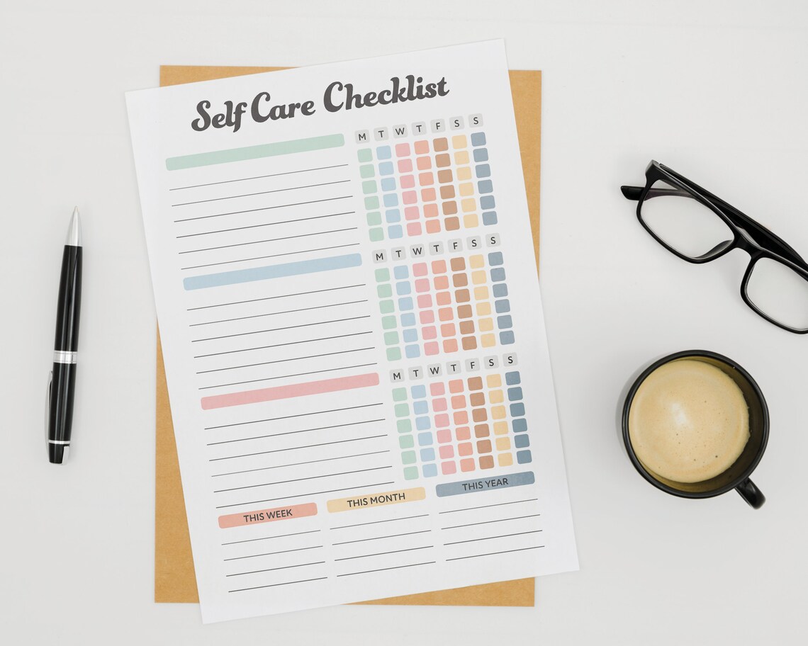 Editable Self Care Checklist Printable Self Care Planner - Etsy