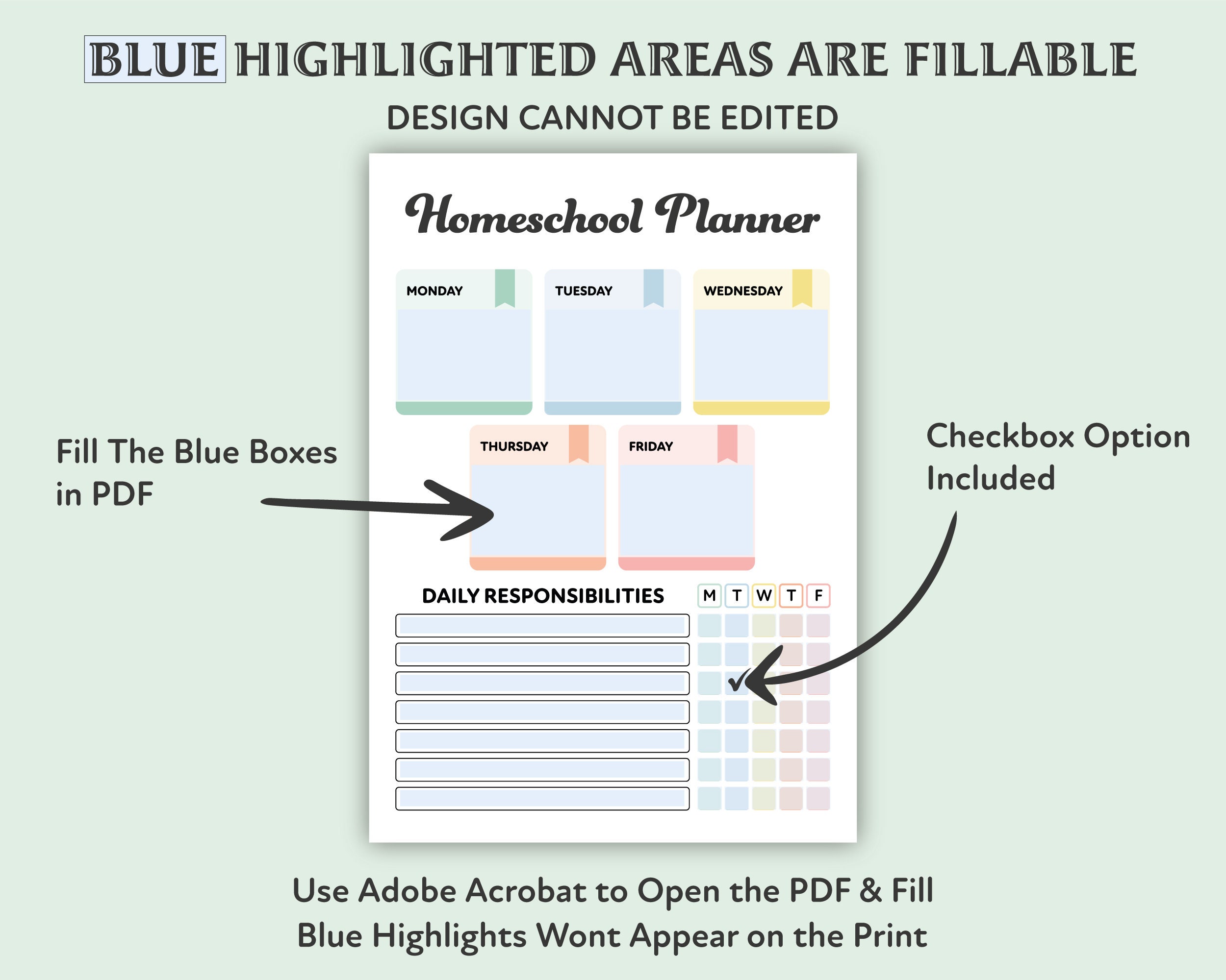 Editable Homeschool Planner Printable Homeschool Schedule - Etsy