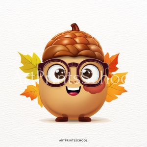 Cute Acorn Clipart, 17 Fall Acorn Clipart, Watercolor Acorn, Acorn PNG ...