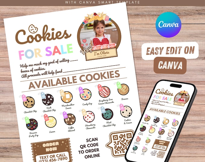 Editable Scout Cookie Sales Kit 2025 ABC & LBB Cookie Order Form Tag ...