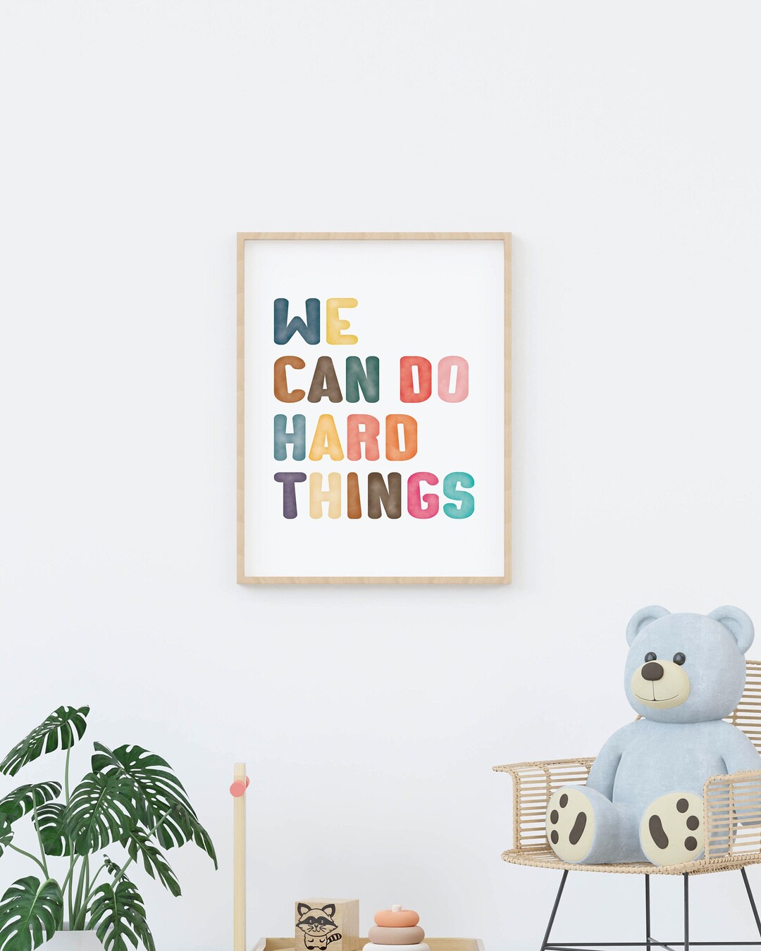 We Can Do Hard Things, Kids Wall Art, Positive Affirmation, Class Room ...