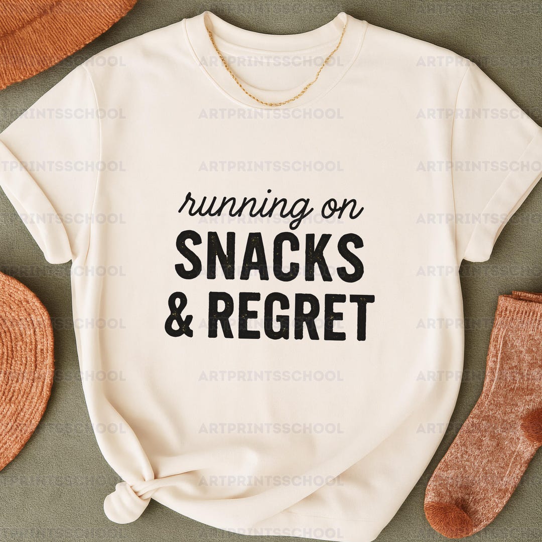 Running on Snacks & Regret PNG - Funny Quote Design (digital Download ...