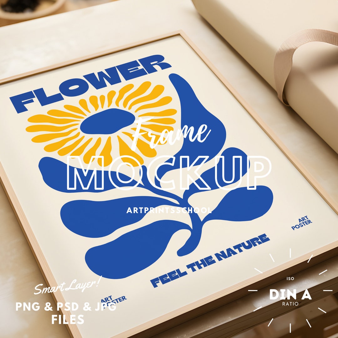 Frame Mockup Flat Lay DIN A A4 | Stylish Lying Frame Mockup ...