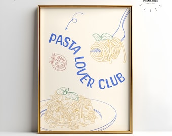 More Spaghetti Less Regretti Frog Print, Retro Diner Poster, Retro ...