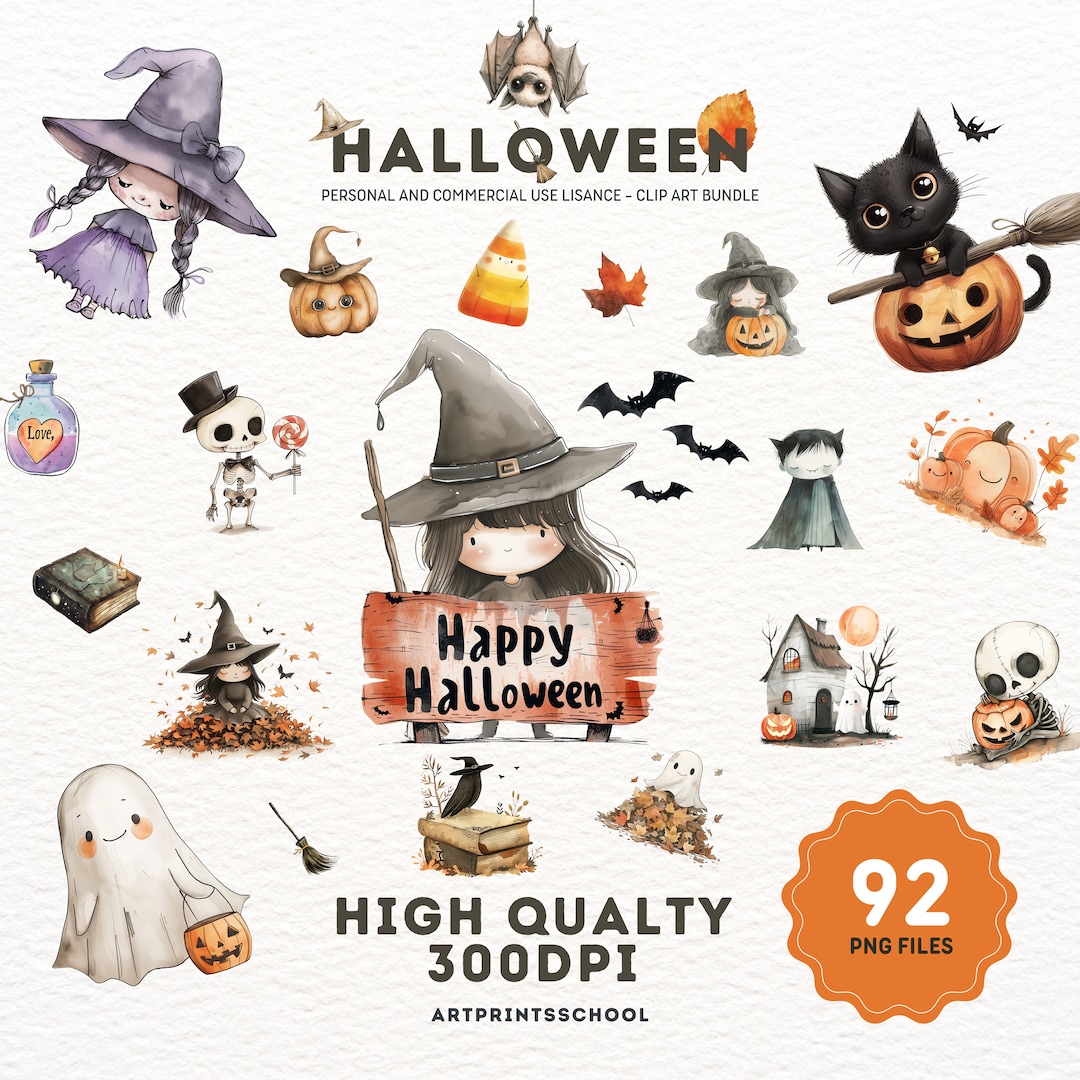 Cute Halloween Graphics, Pumpkin Clipart, Halloween Clip Art, Witch ...