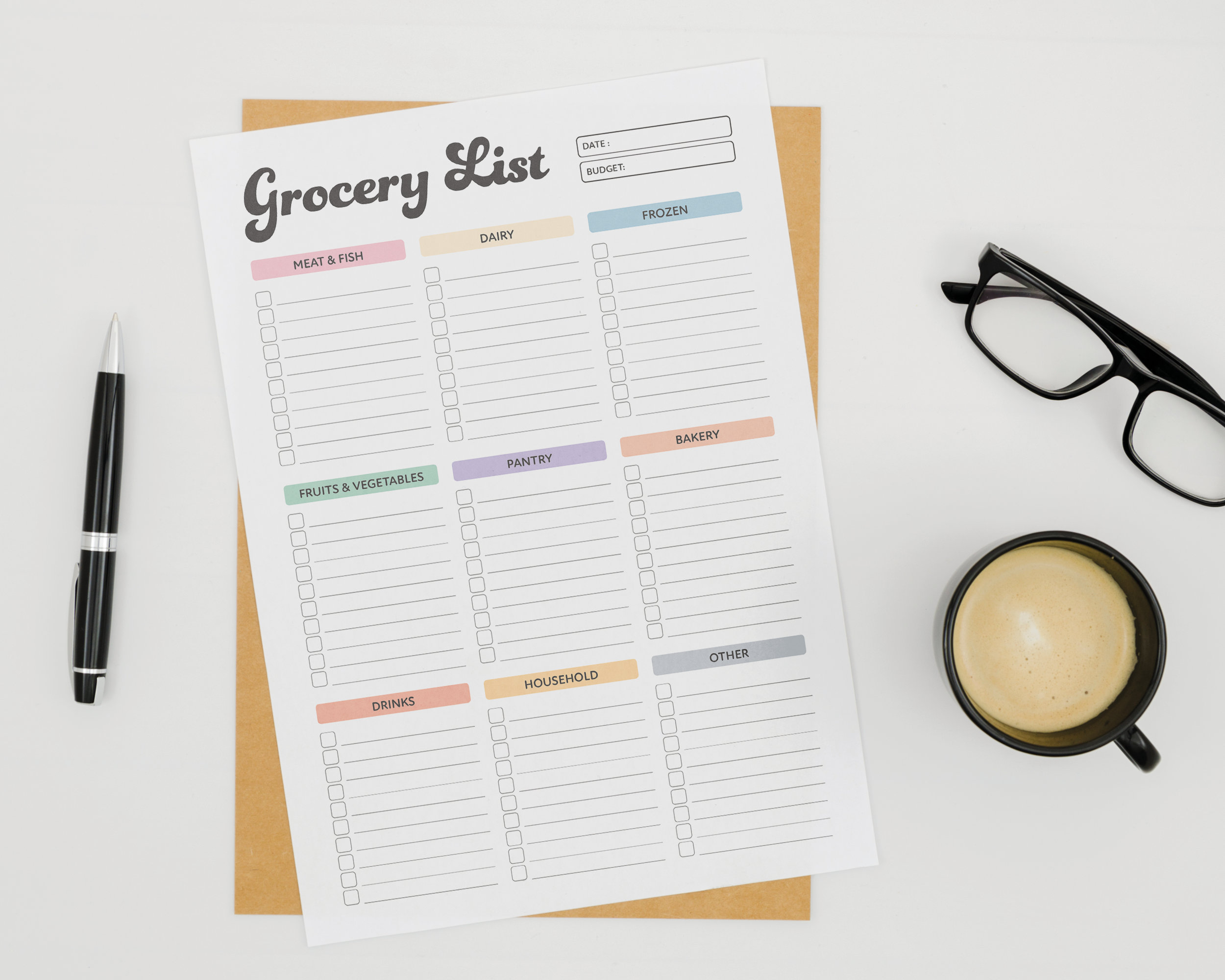 Editable Grocery List Shopping List Printable Meal Planner - Etsy