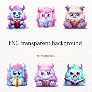 Kawaii Monsters Clipart Set, Clip Art Set of Cute Monsters, Monsters ...