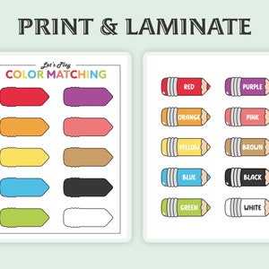 Color Matching Busy Book, Printable, Color Learning Activity ...