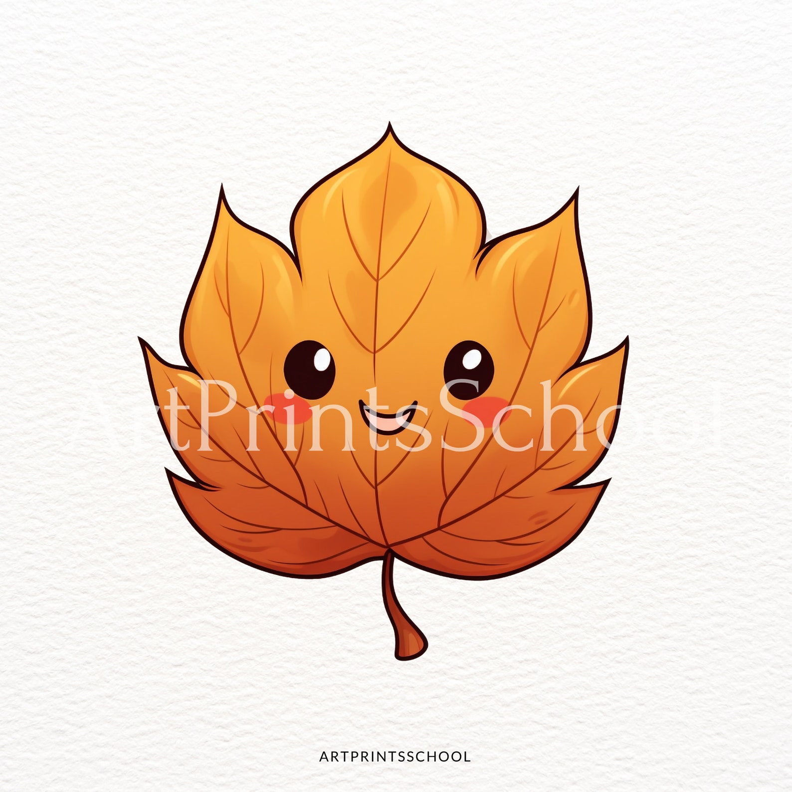 Fall Leaves Clipart, 17 Kawaii Autumn Leaves Clipart, PNG, Fall Leaf ...