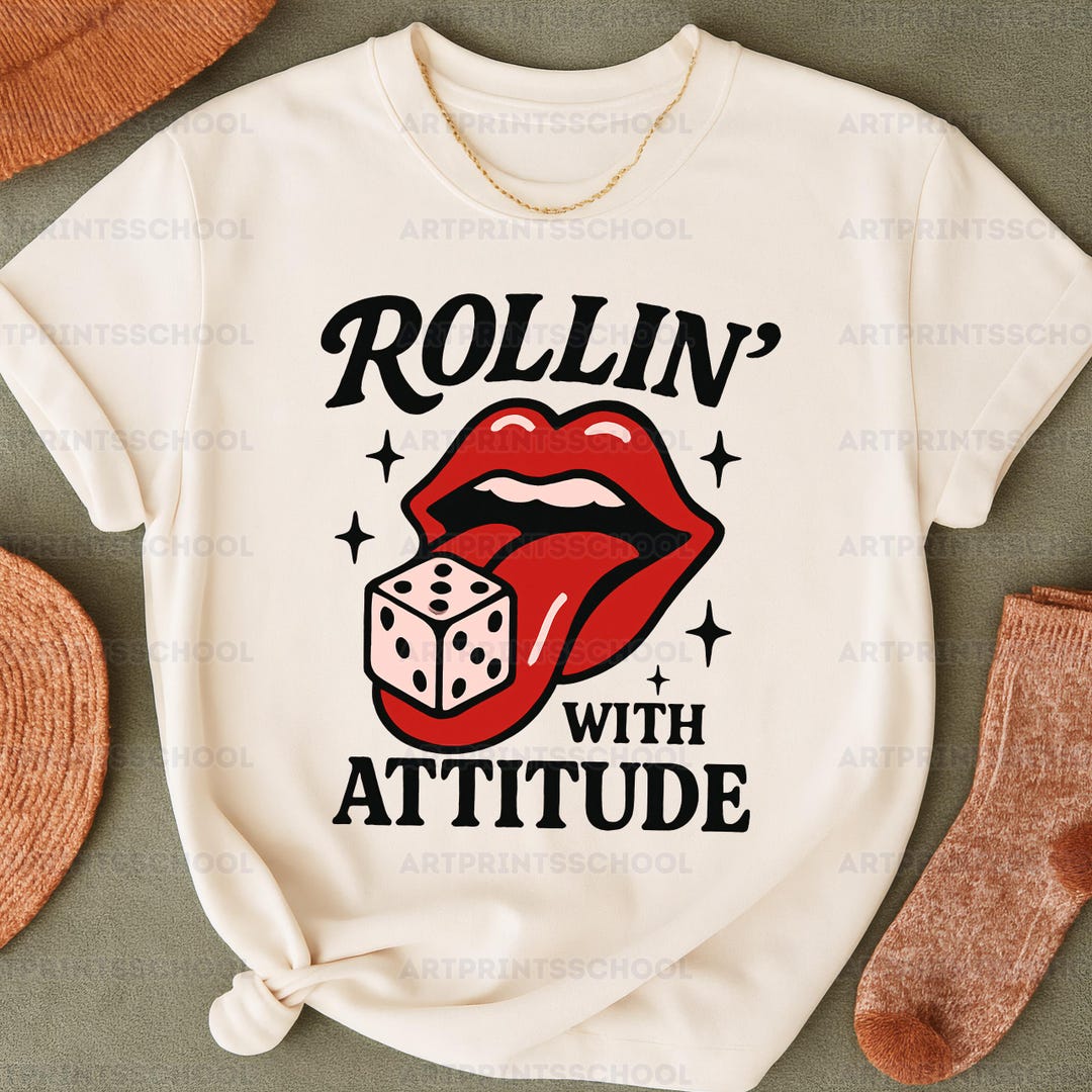 Retro Lips and Dice PNG: Tattoo Art Graphic for T-shirts & Stickers - Etsy
